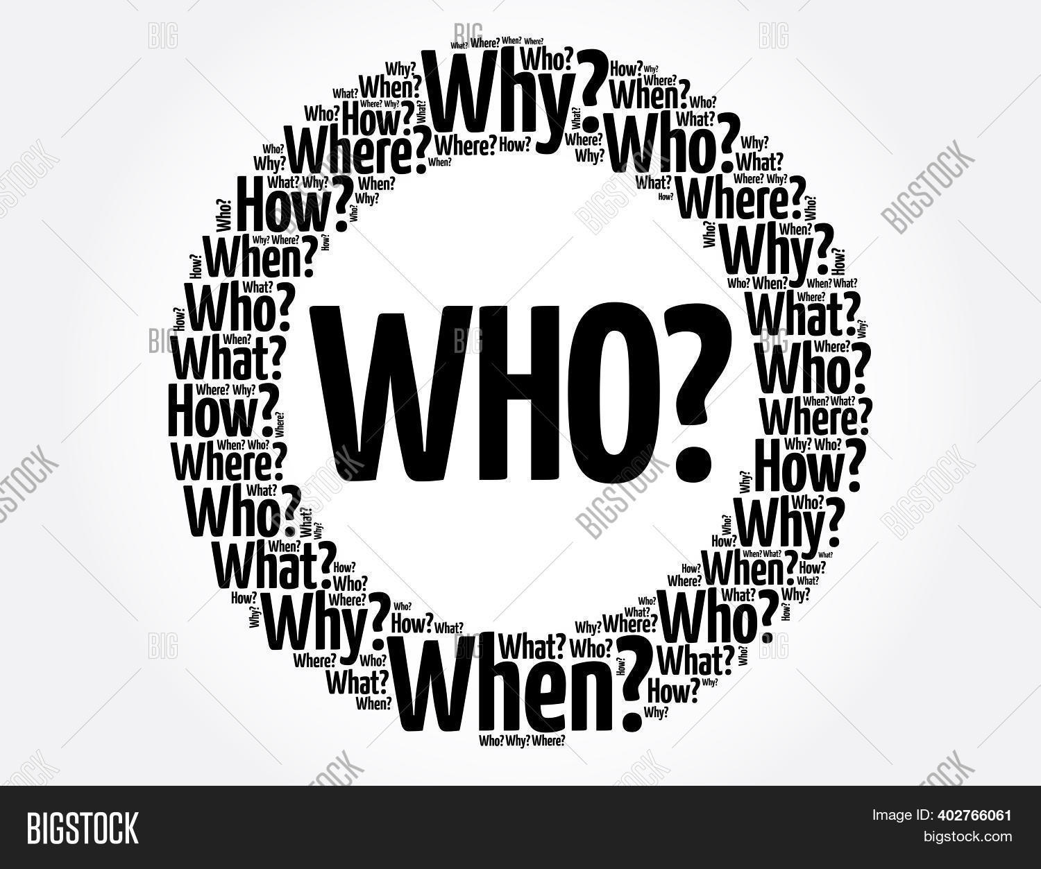 Who Question Questions Image & Photo (Free Trial) | Bigstock