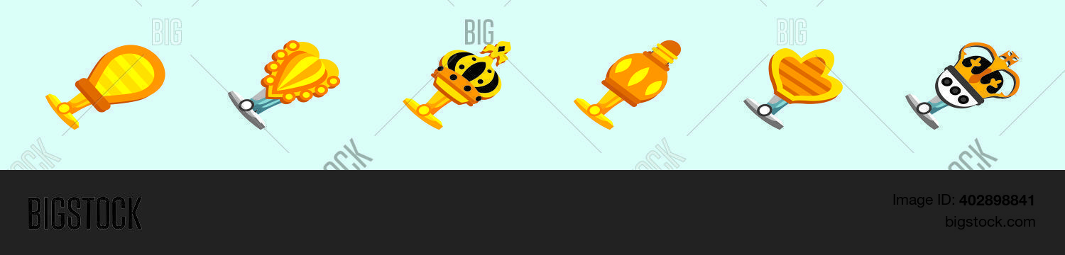 Set Cufflink Cartoon Vector & Photo (Free Trial) | Bigstock