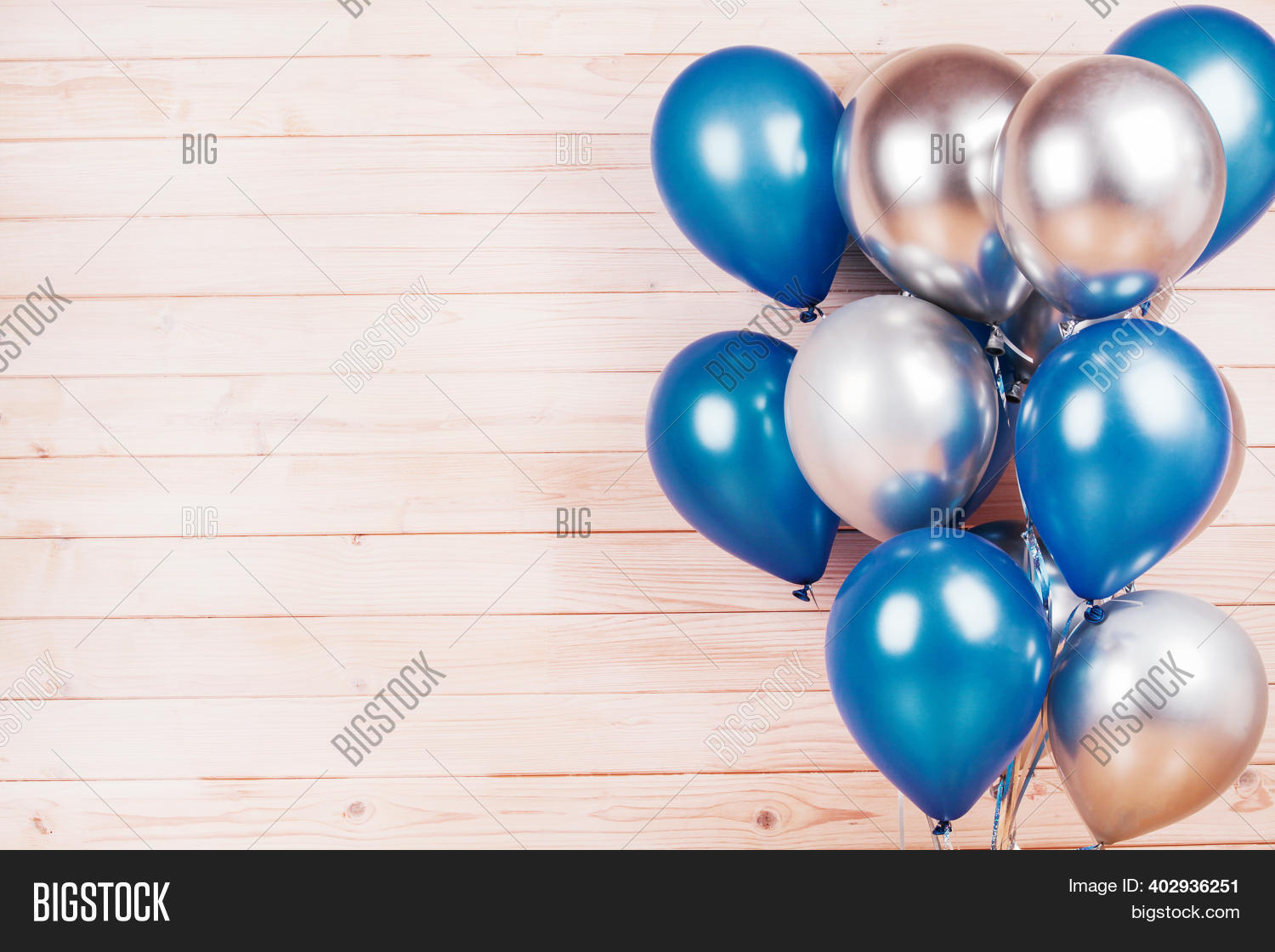 Silver Blue Balloons Image & Photo (Free Trial) | Bigstock