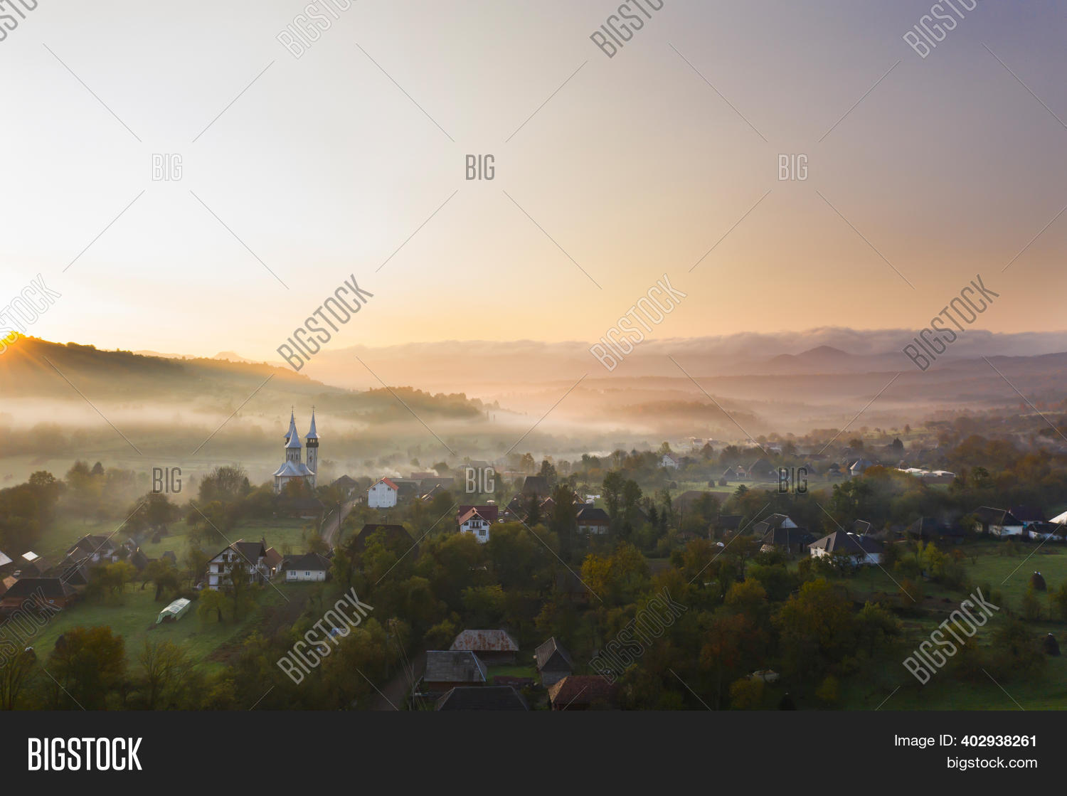 Aerial View Village Image & Photo (Free Trial) | Bigstock