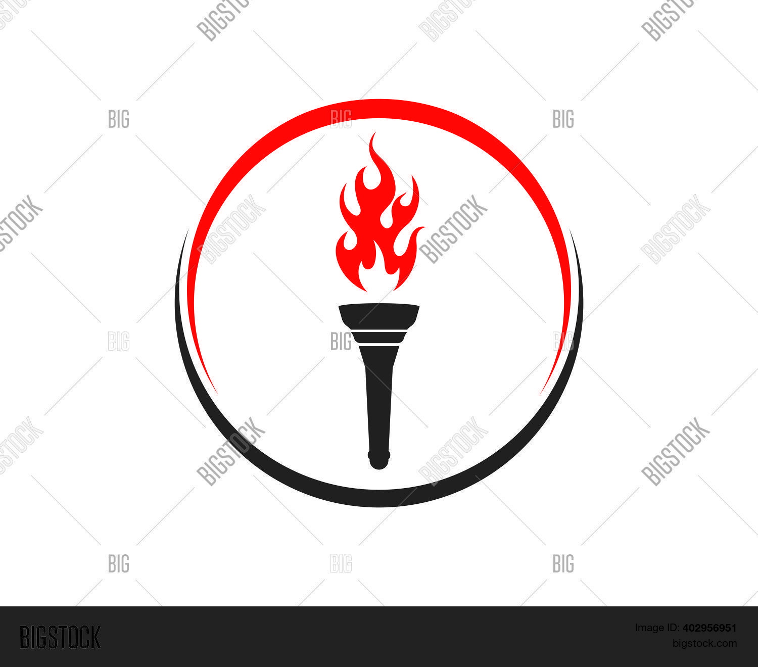 Torch Logo Icon Vector & Photo (Free Trial) | Bigstock