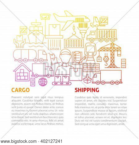 Cargo Shipping Line Vector & Photo (Free Trial) | Bigstock
