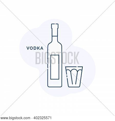 Bottle Glass Vodka Vector & Photo (Free Trial) | Bigstock