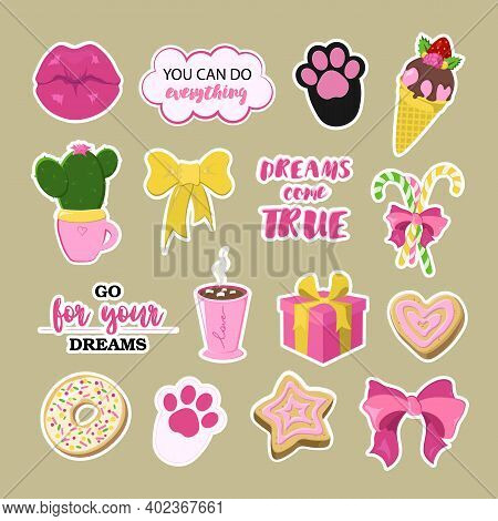Cute Sticker Template Vector & Photo (Free Trial) | Bigstock