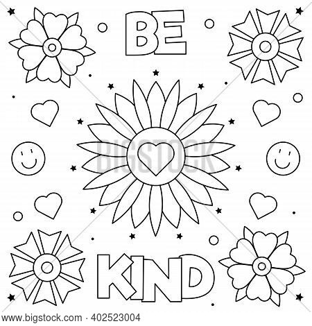 Be Kind. Coloring Vector & Photo (Free Trial) | Bigstock