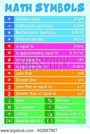 Math Symbols Vector & Photo (Free Trial) | Bigstock