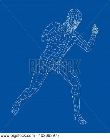 Wireframe Boxing Man Vector & Photo (Free Trial) | Bigstock