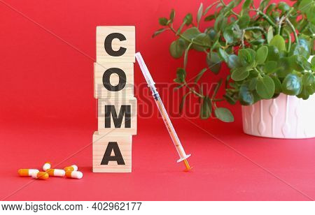 Word Coma Made Wooden Image & Photo (Free Trial) | Bigstock