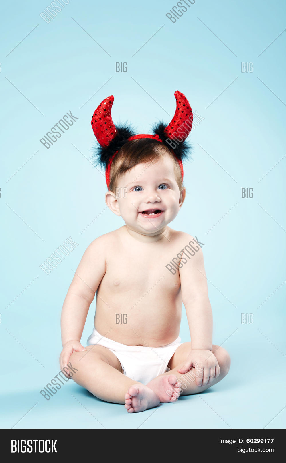 Baby Devil Horns On Image & Photo (Free Trial) | Bigstock