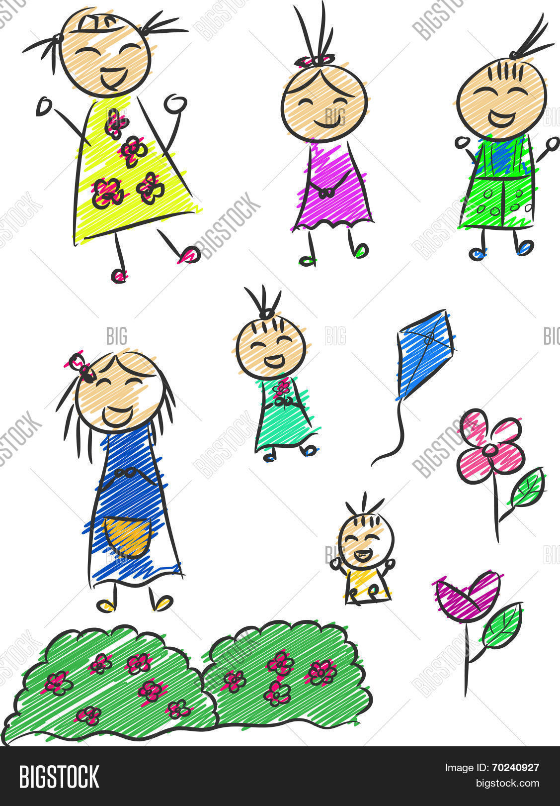 Children Doodle Vector & Photo (Free Trial) | Bigstock