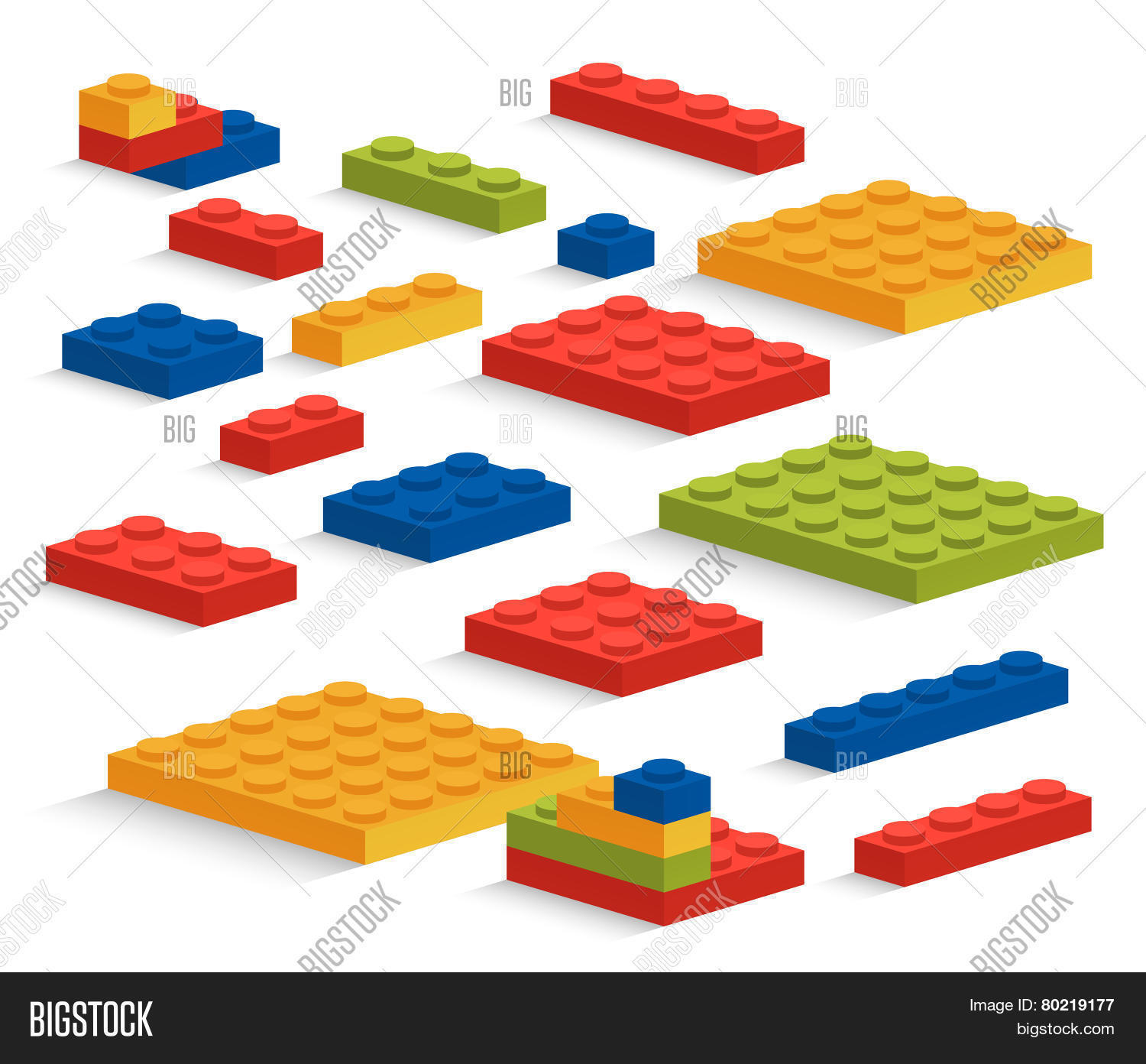 Set Plastic Lego Vector & Photo (Free Trial) | Bigstock