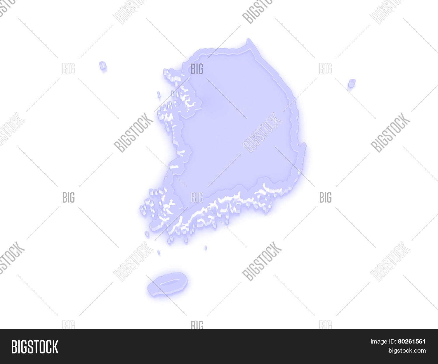 Map South Korea. 3d Image & Photo (Free Trial) | Bigstock