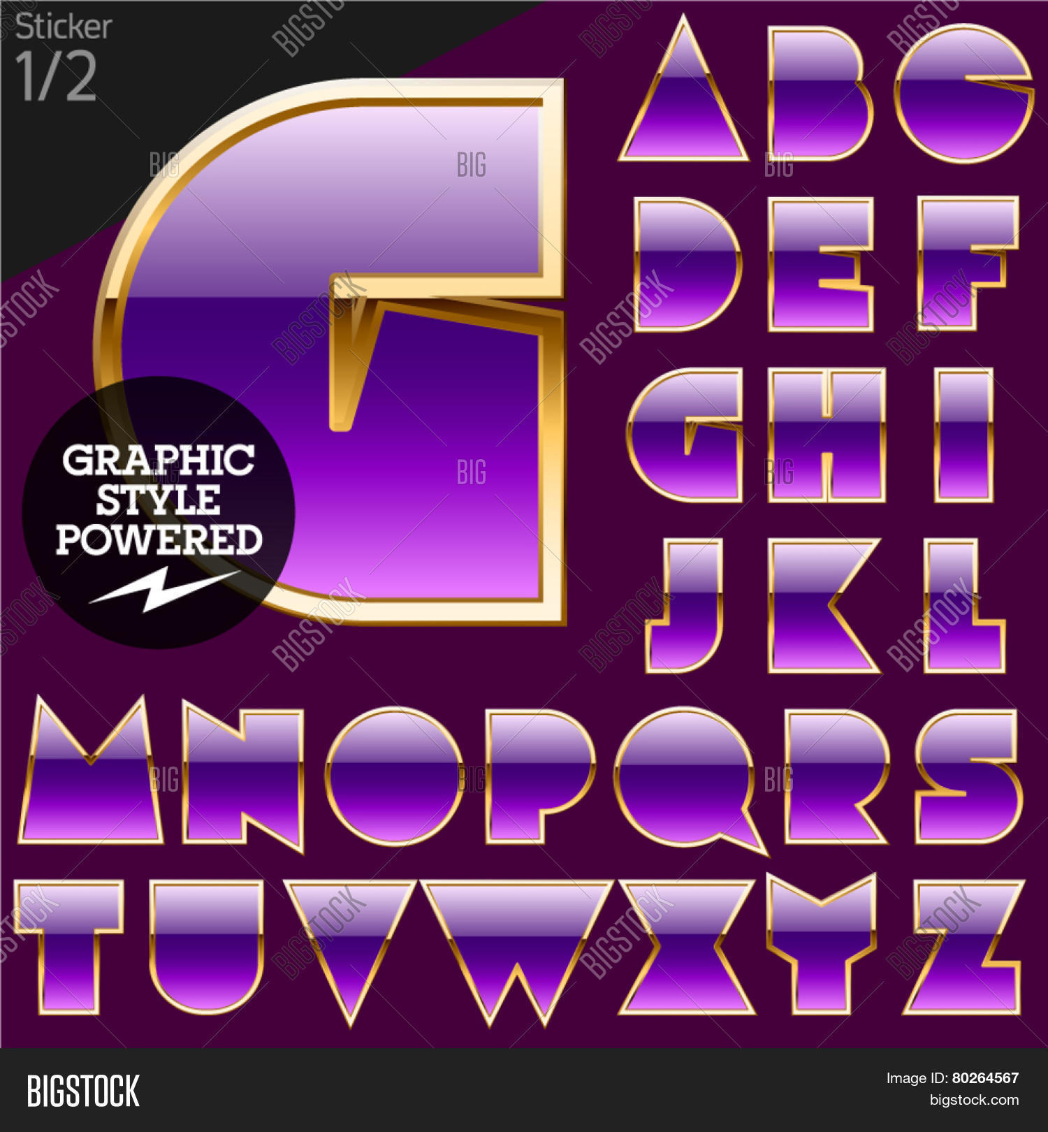 Violet Alphabet Vector & Photo (Free Trial) | Bigstock