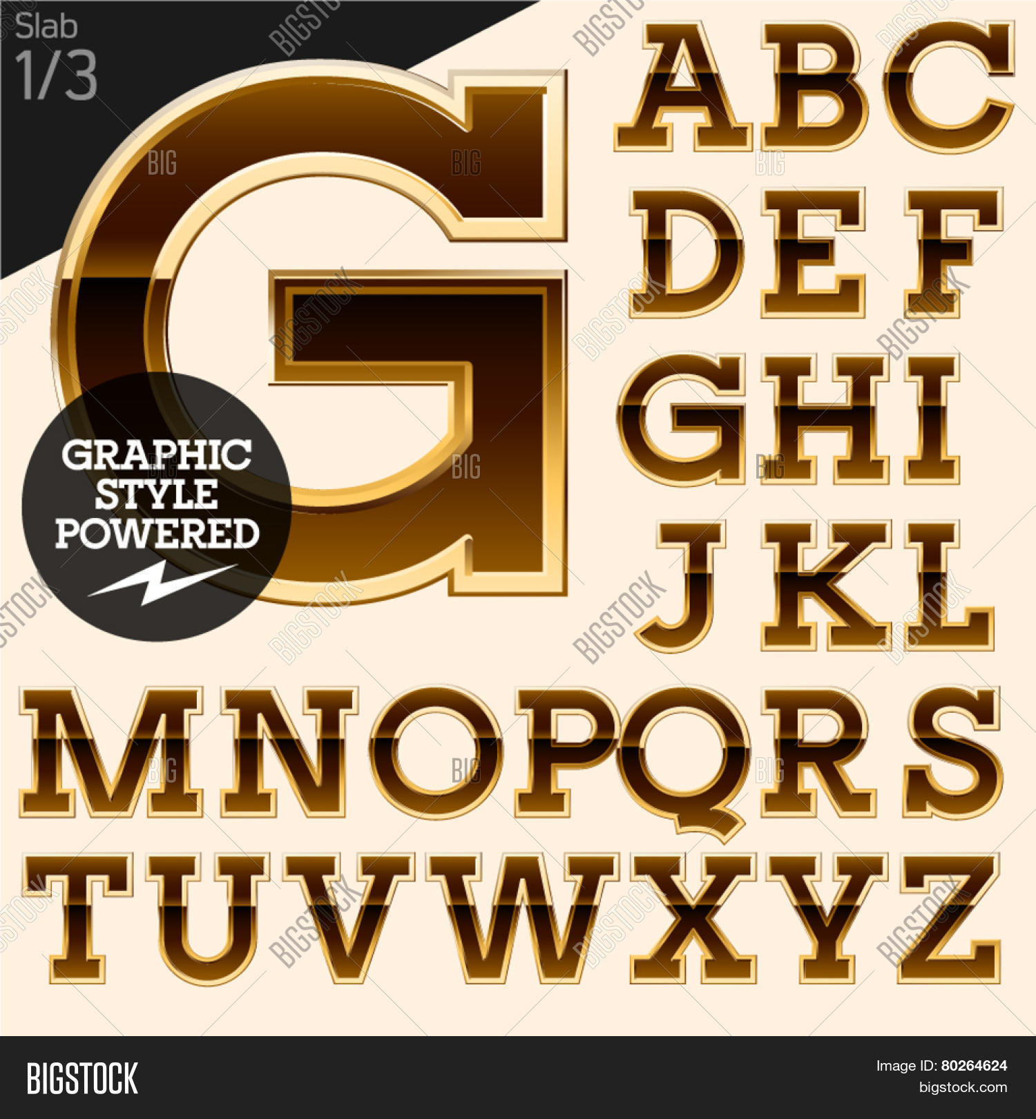 Brown Alphabet Golden Vector & Photo (Free Trial) | Bigstock