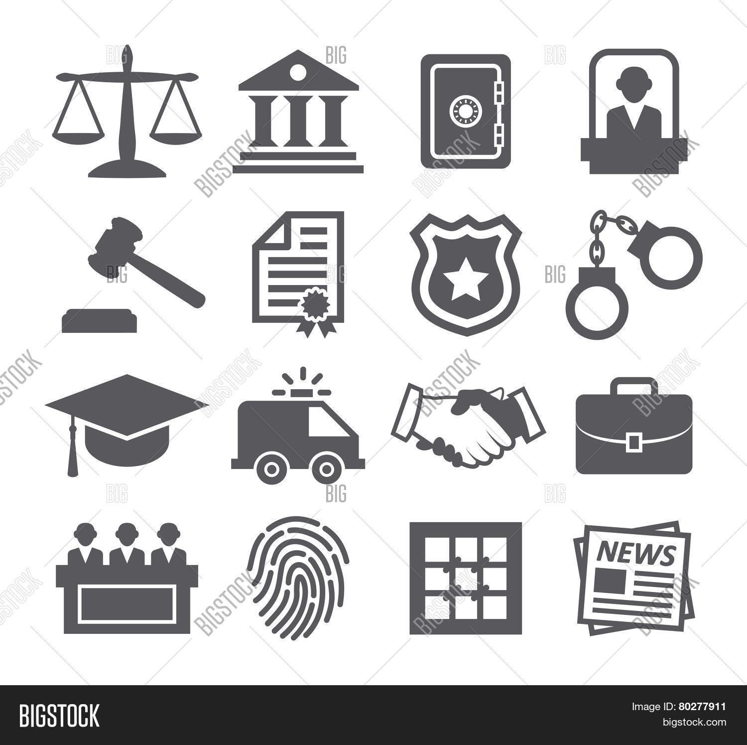 Law Icons Vector & Photo (Free Trial) | Bigstock