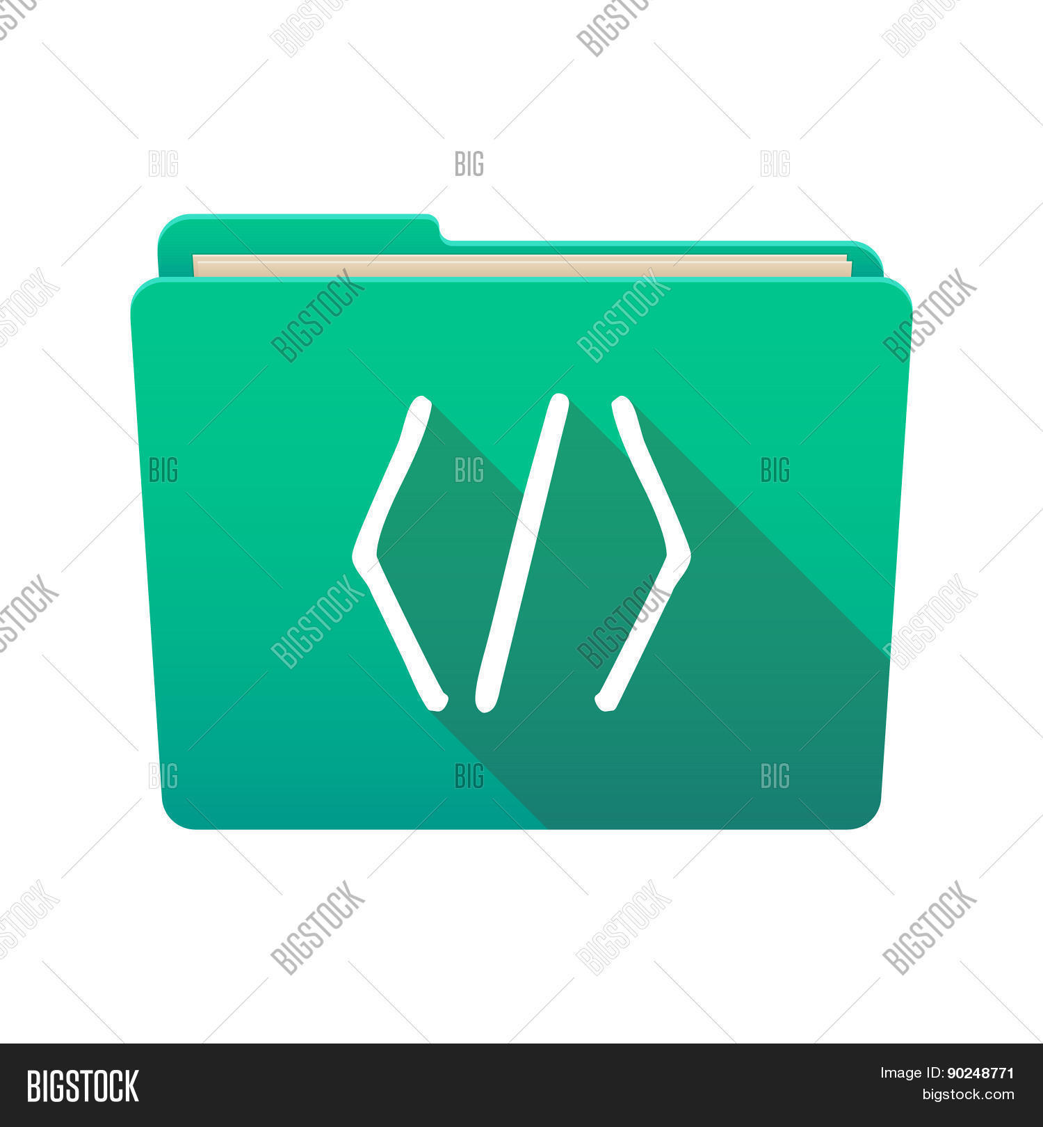 Folder Icon Code Sign Vector & Photo (Free Trial) | Bigstock