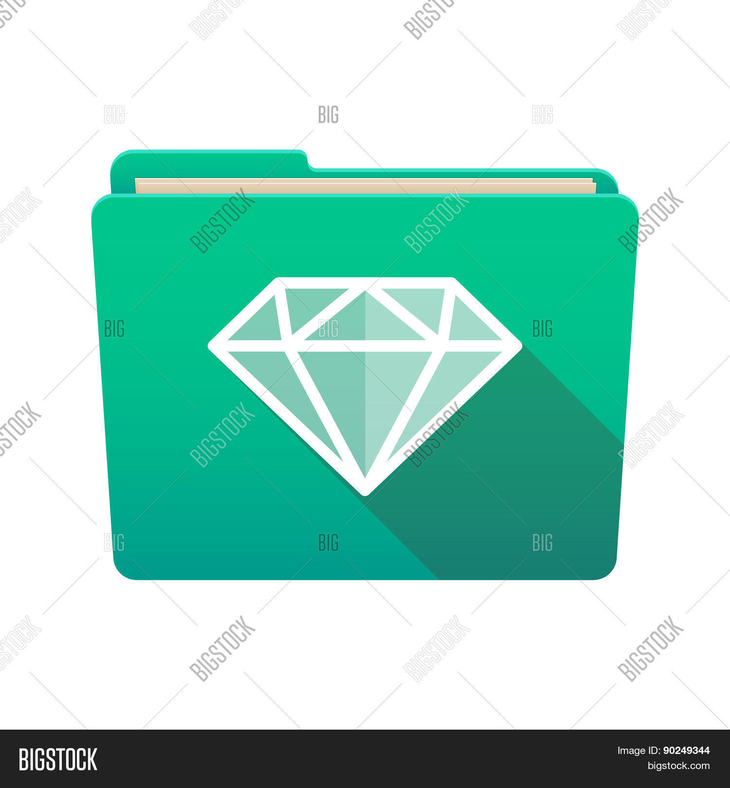 Folder Icon Diamond Vector & Photo (Free Trial) | Bigstock