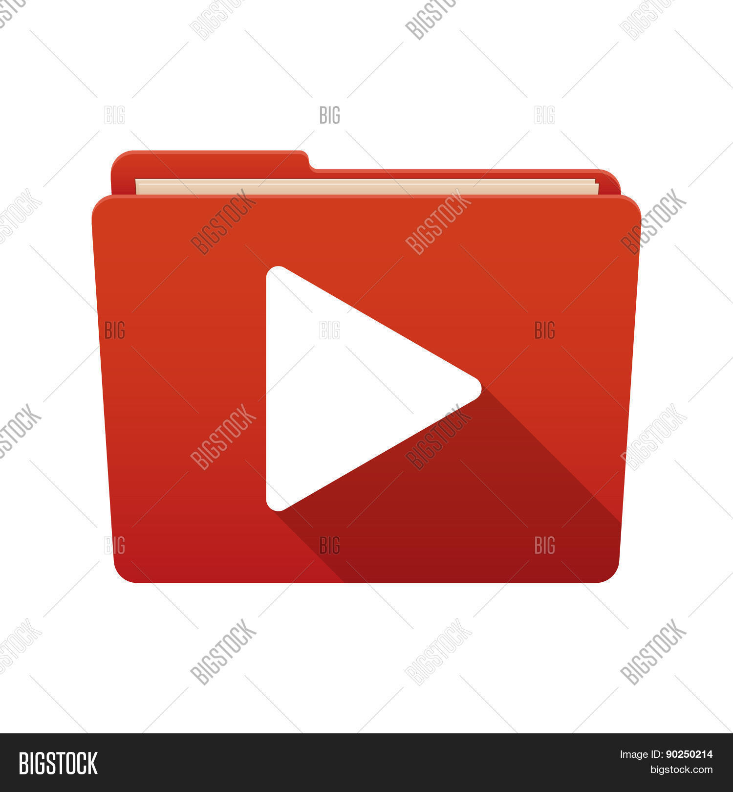 Folder Icon Play Sign Vector & Photo (Free Trial) | Bigstock
