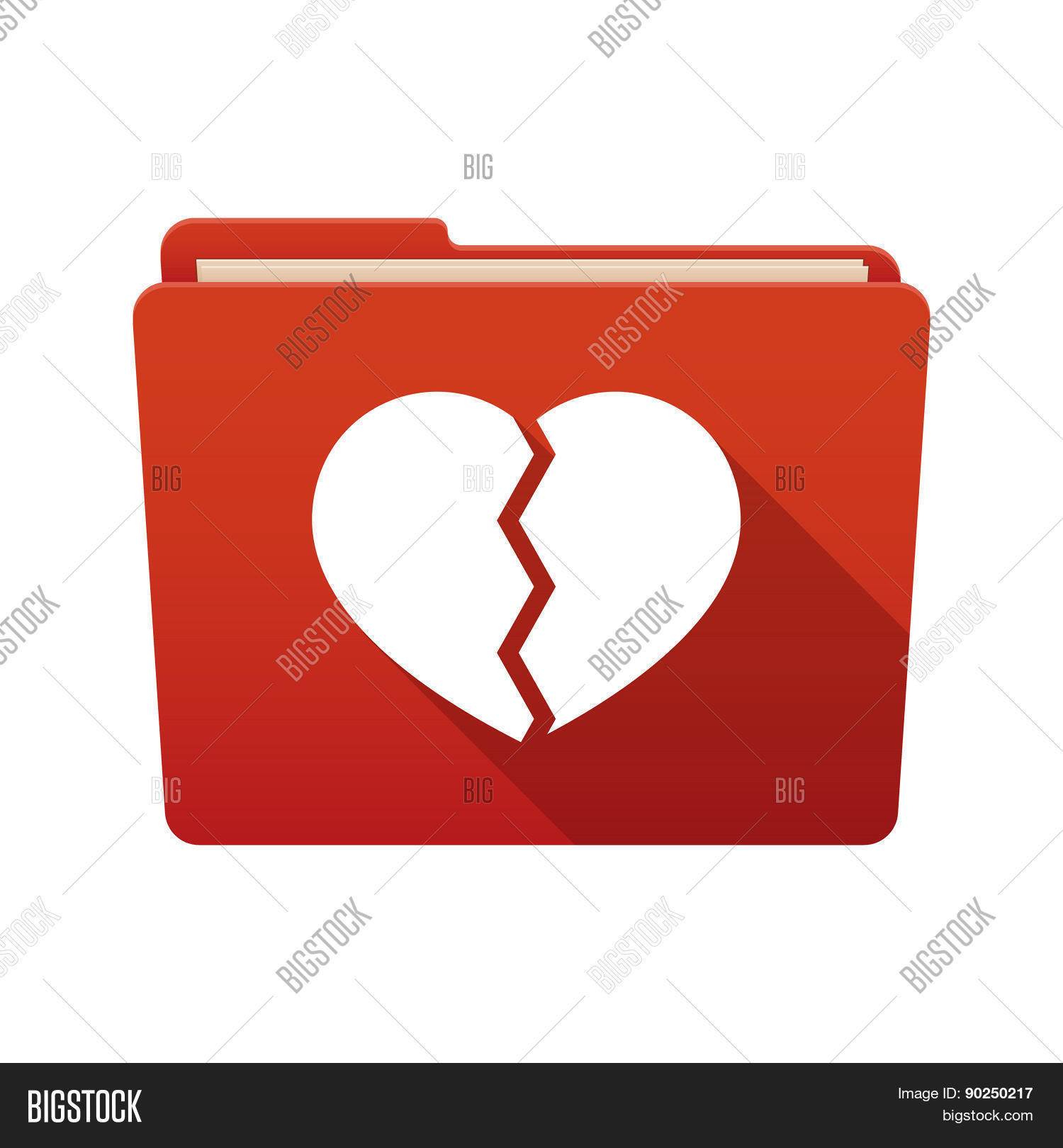 Folder Icon Heart Vector & Photo (Free Trial) | Bigstock