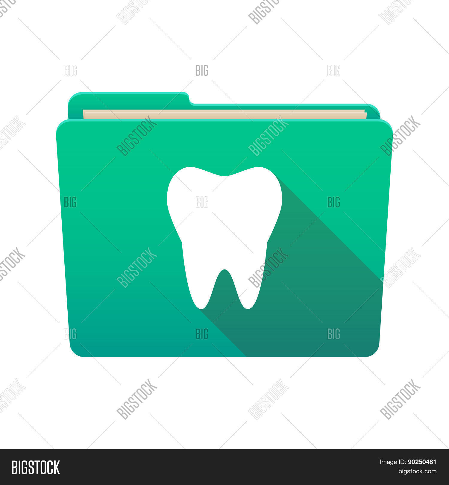 Folder Icon Tooth Vector & Photo (Free Trial) | Bigstock
