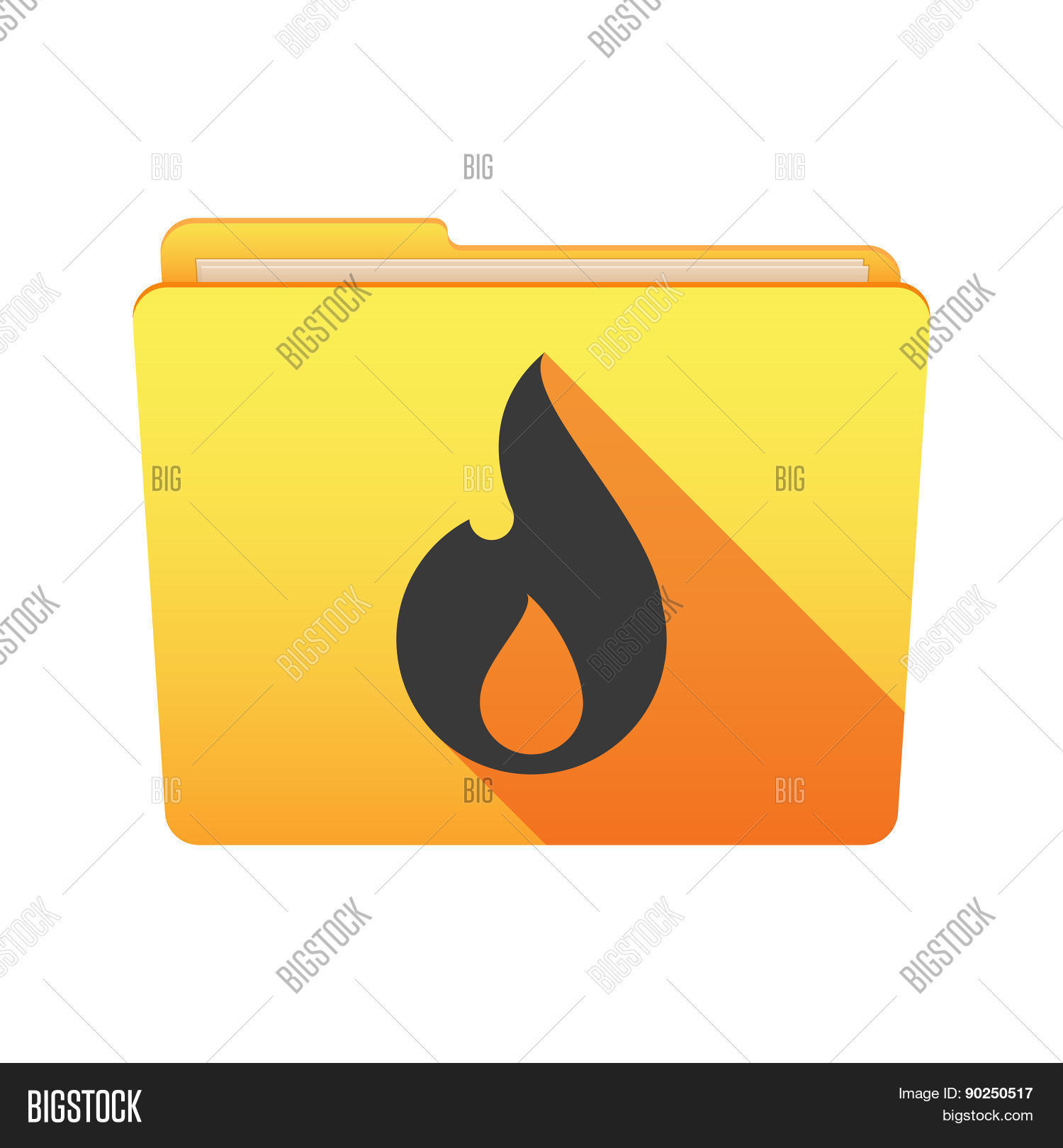 Folder Icon Flame Vector & Photo (Free Trial) | Bigstock