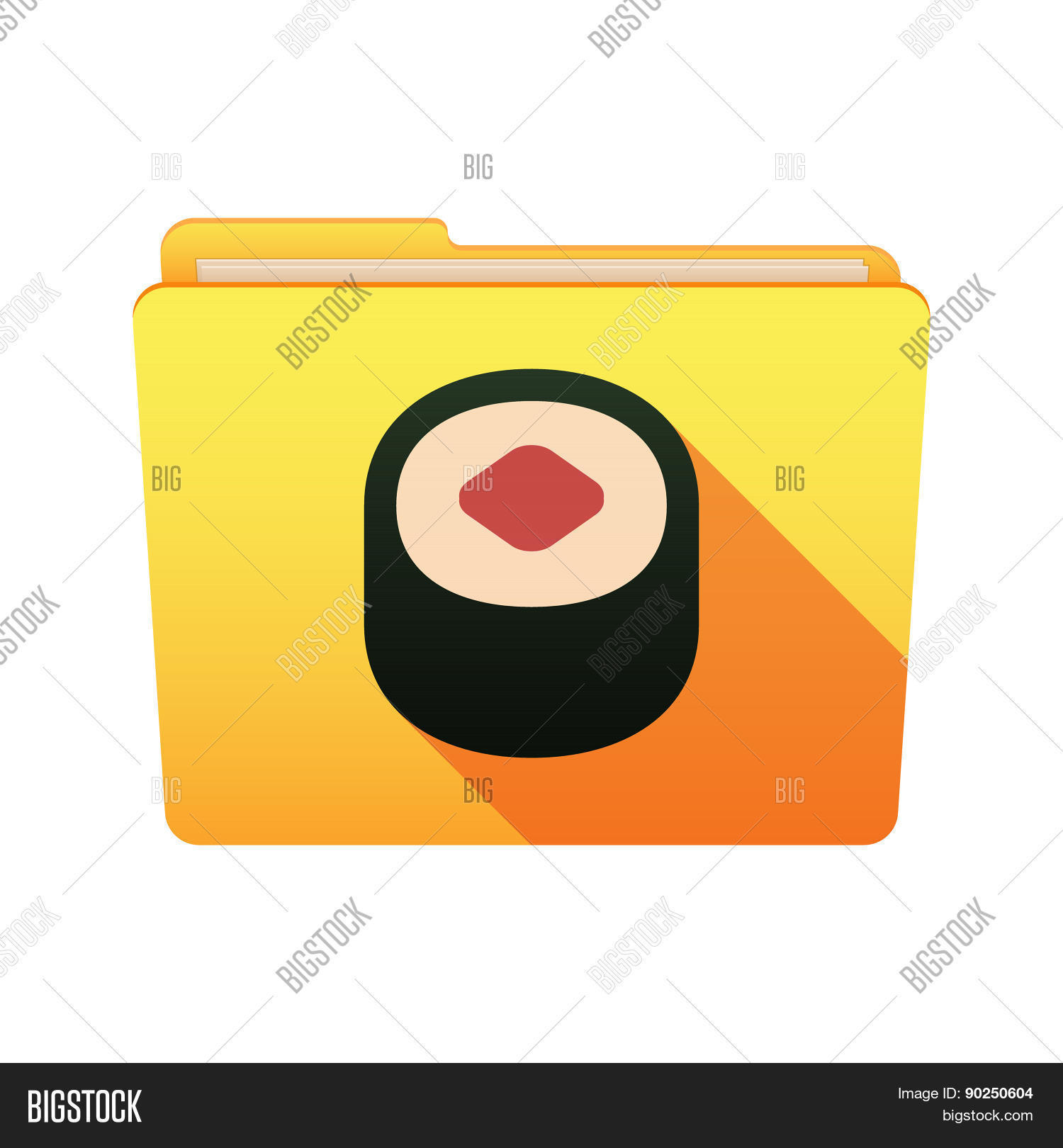 Folder Icon Sushi Vector & Photo (Free Trial) | Bigstock