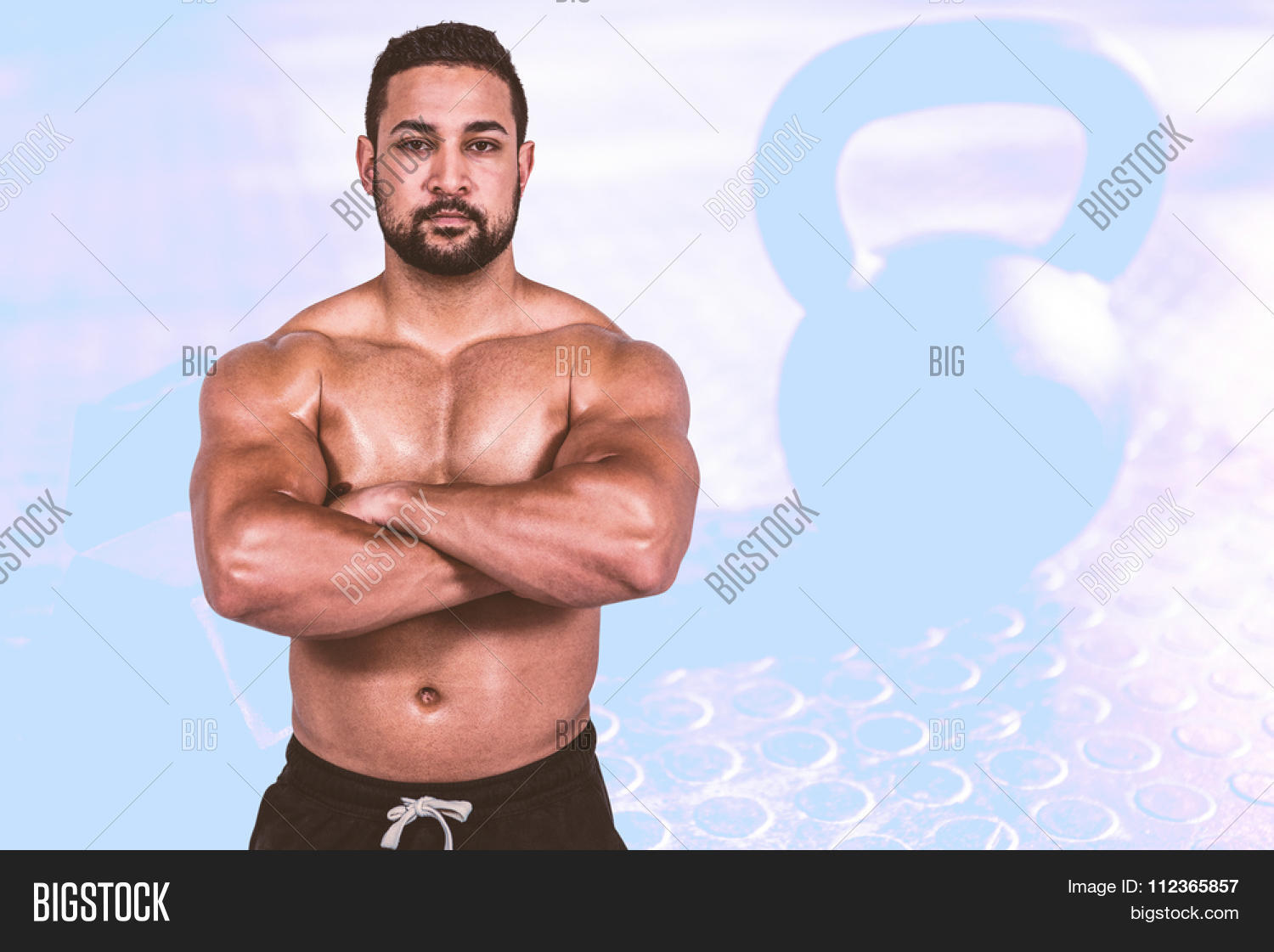Muscular Man Flexing Image & Photo (Free Trial) | Bigstock