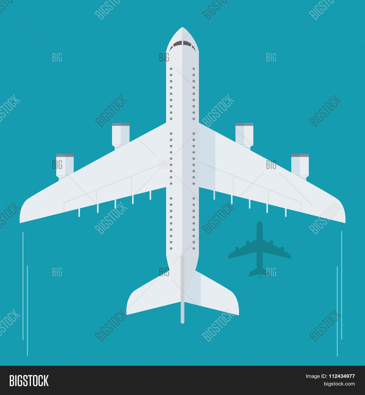 Plane Flat Style Vector & Photo (Free Trial) | Bigstock