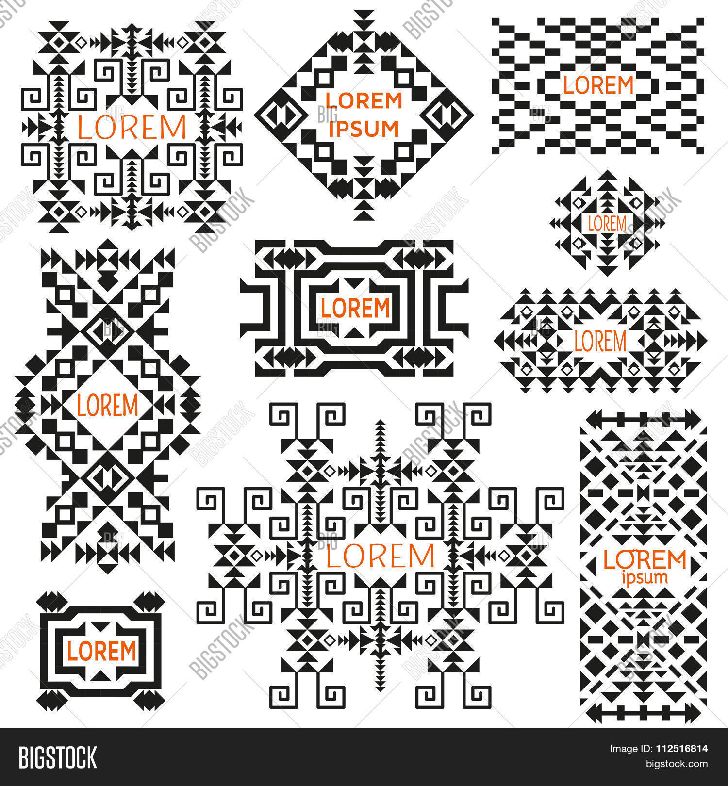 Set Tribal Logos. Vector & Photo (Free Trial) | Bigstock