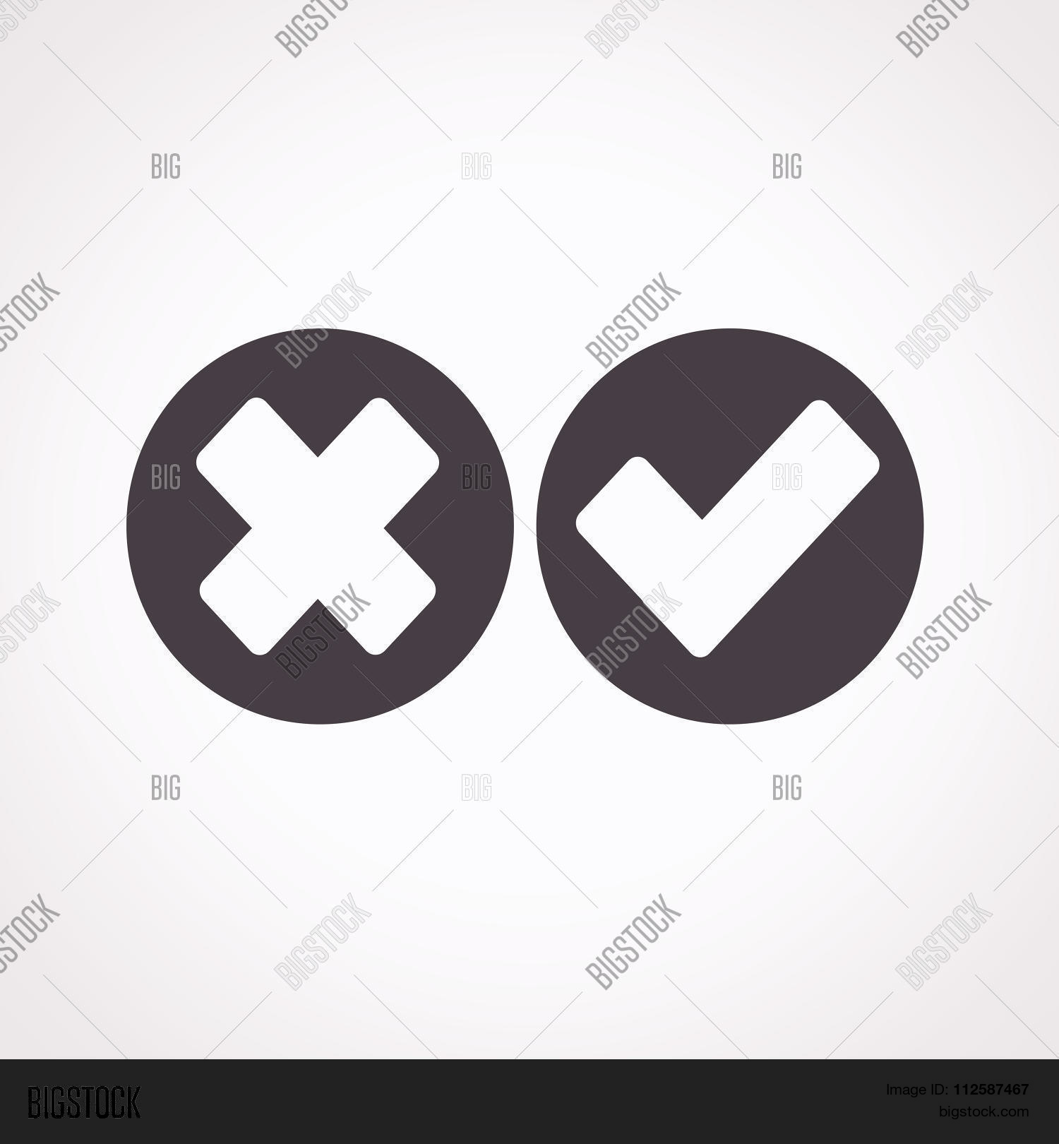 Check Mark Icon Wrong Vector & Photo (Free Trial) | Bigstock