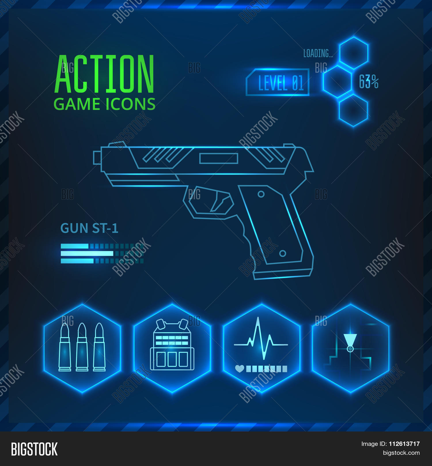 Game Icon Weapon Vector & Photo (Free Trial) | Bigstock