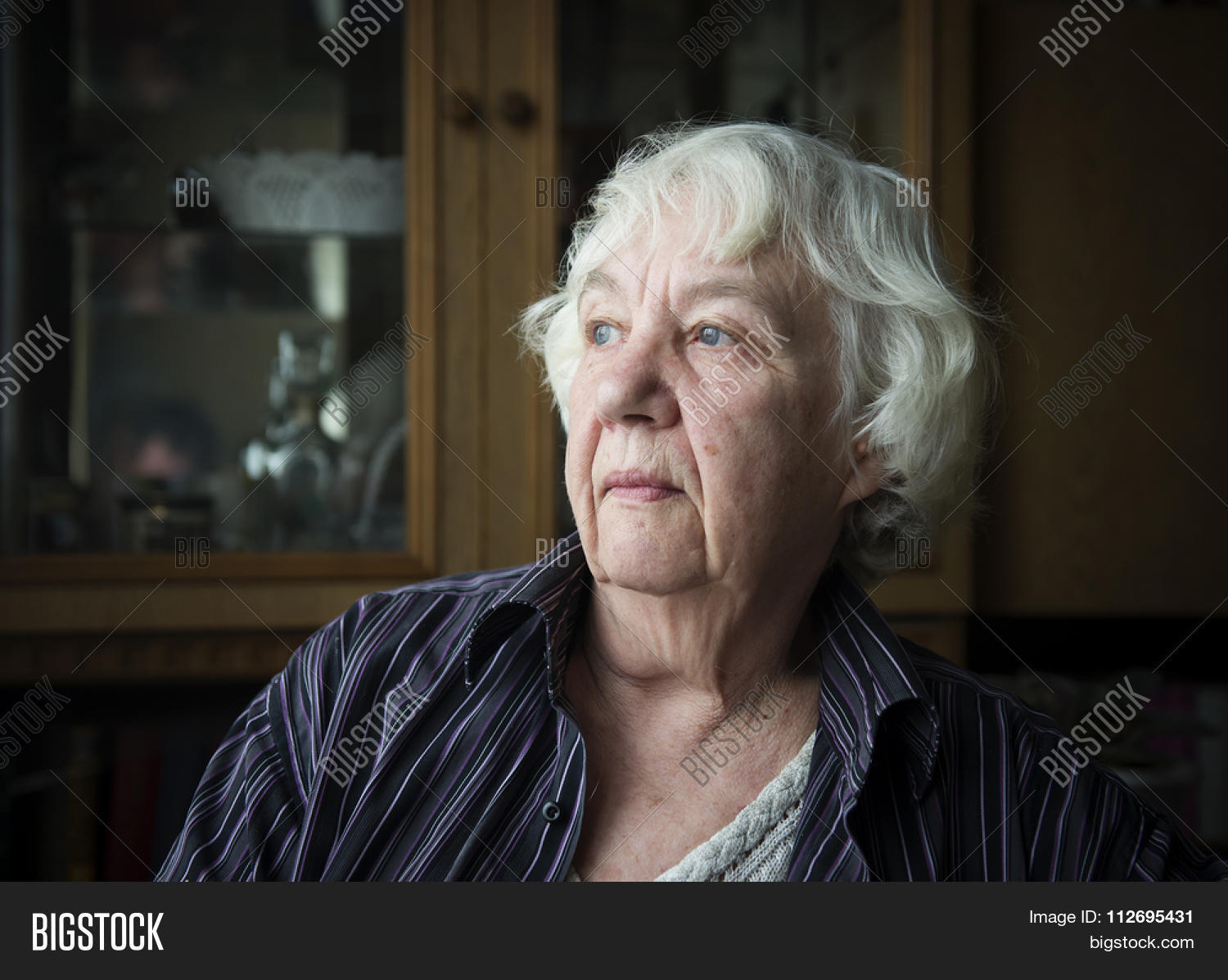 Senior Woman Pensive Image & Photo (Free Trial) | Bigstock