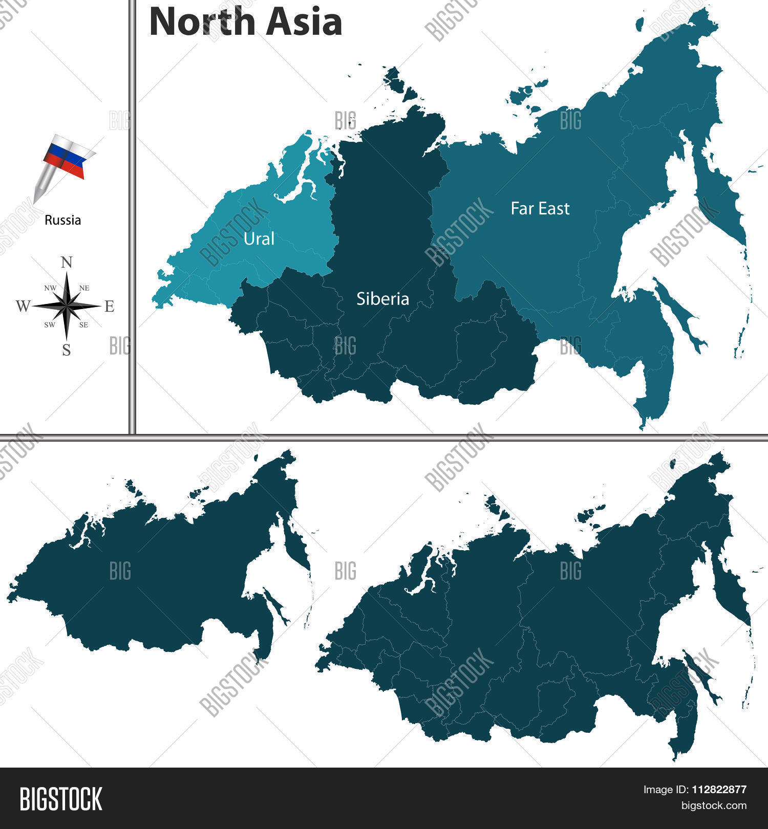 Vector y foto Political Map North (prueba gratis) | Bigstock