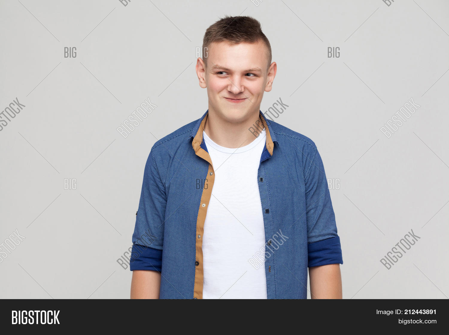 Sneer Boy Looking Left Image & Photo (Free Trial) | Bigstock