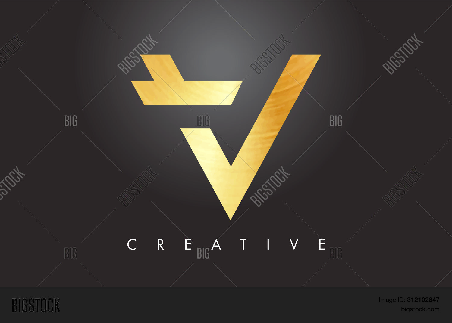 V Golden Letter Vector & Photo (Free Trial) | Bigstock