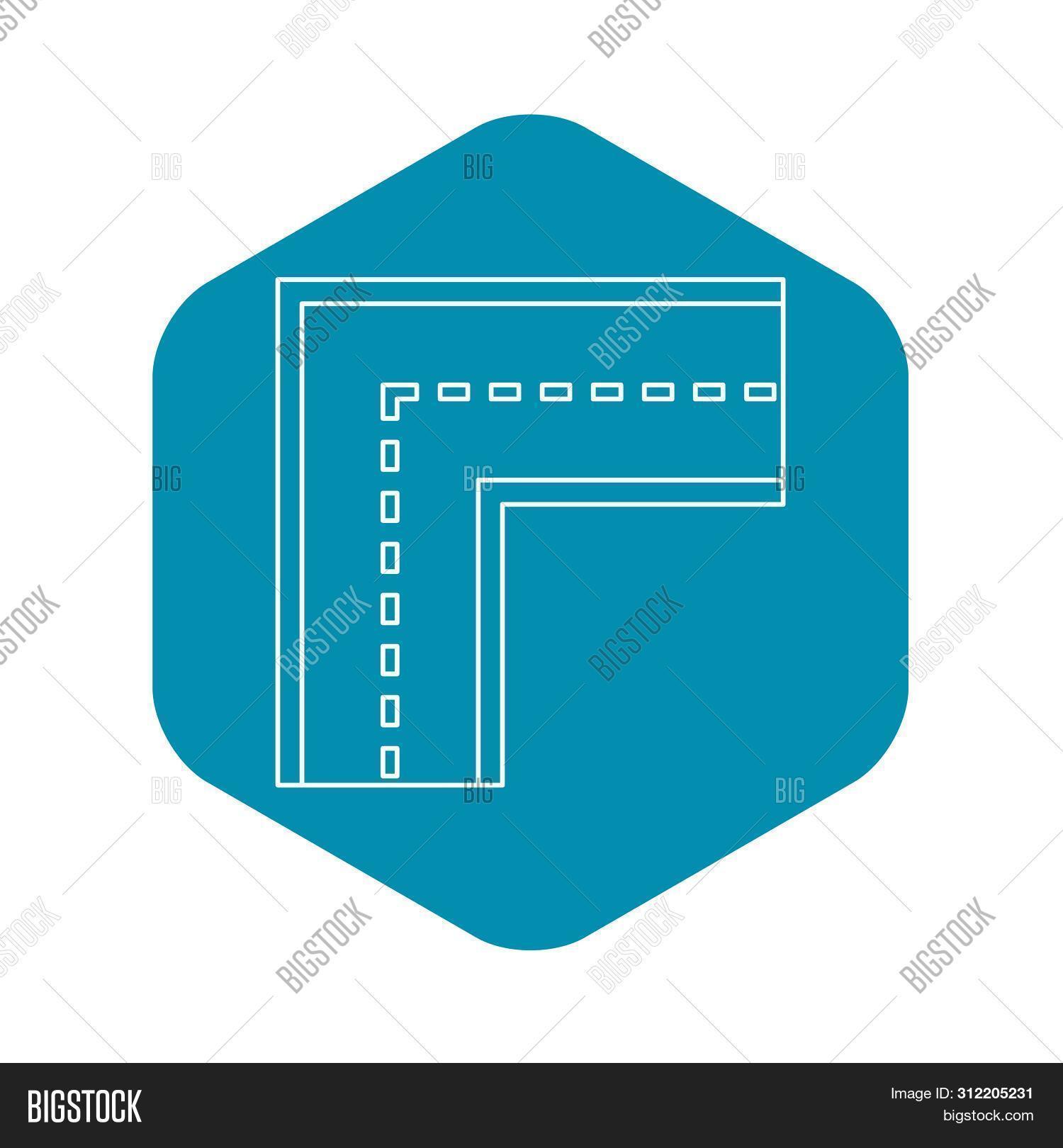 Turning Road Icon. Image & Photo (Free Trial) | Bigstock