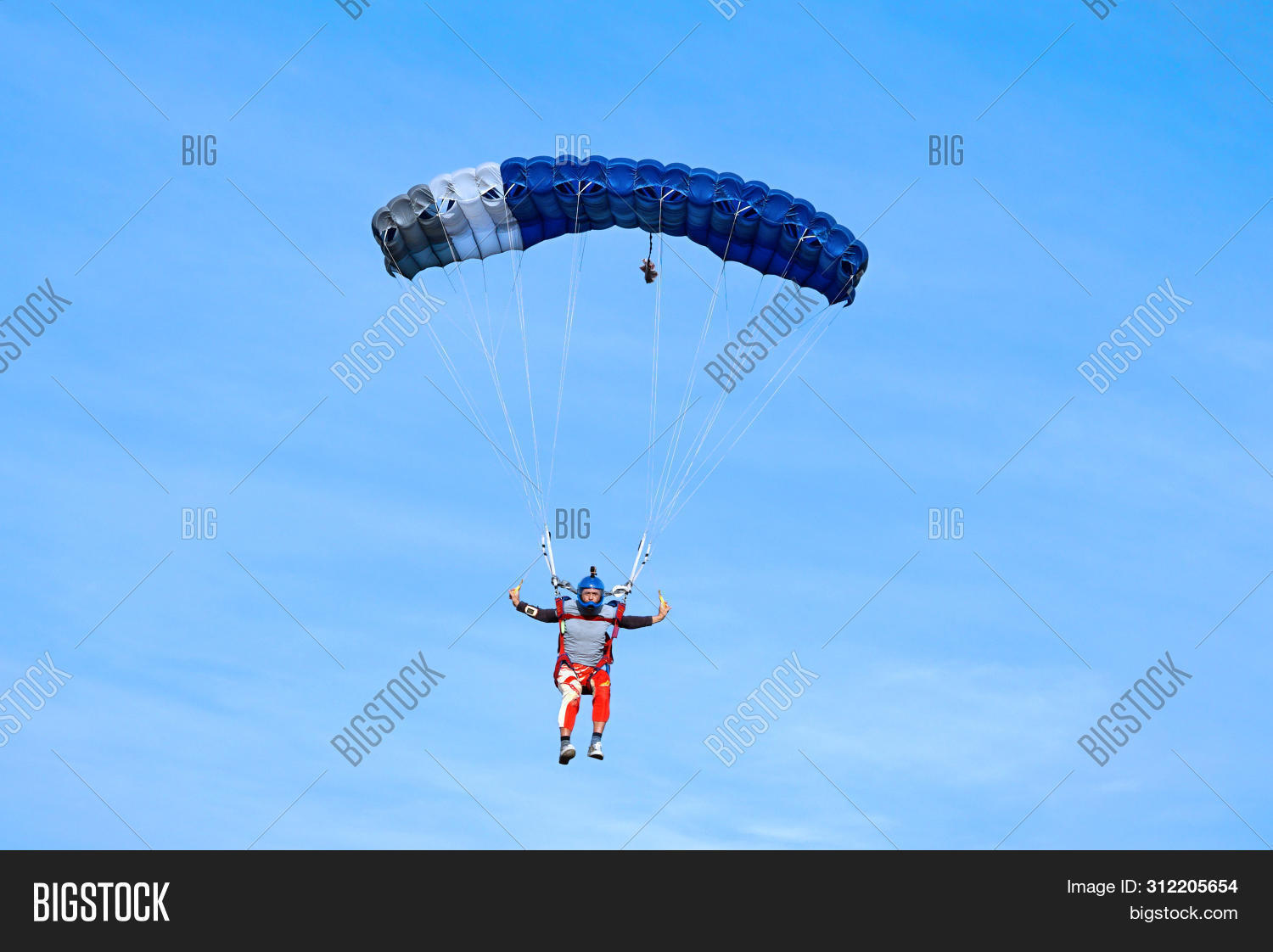 Skydiver Blue Canopy Image & Photo (Free Trial) | Bigstock