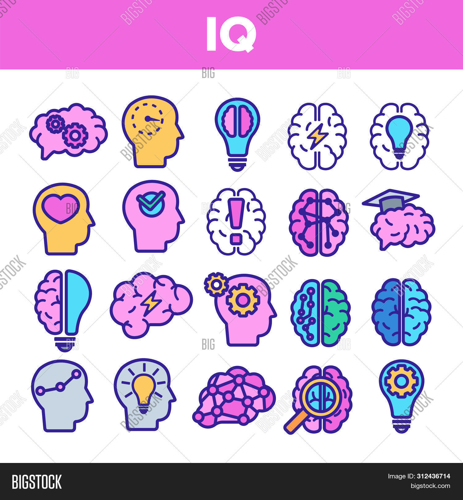 Iq, Intellect Linear Image & Photo (Free Trial) | Bigstock