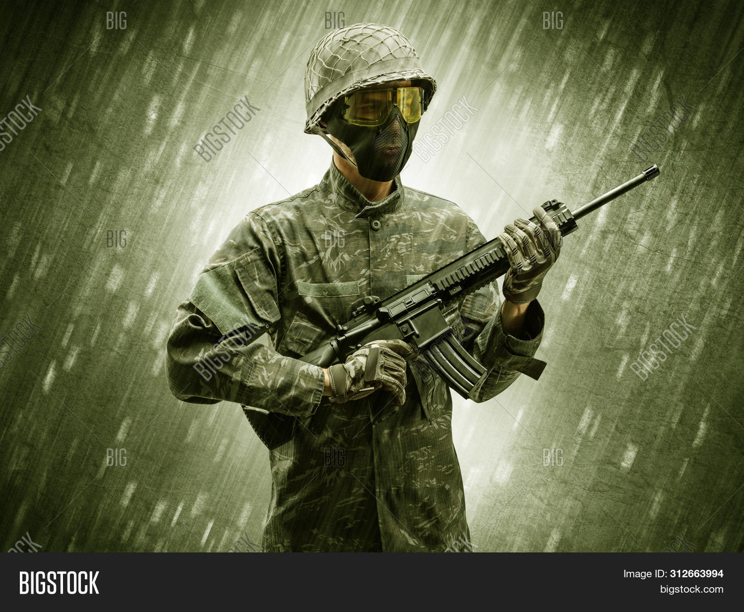 Armed Soldier Standing Image & Photo (Free Trial) | Bigstock
