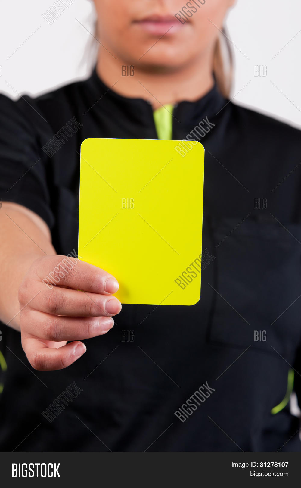 Referee Showing Yellow Image & Photo (Free Trial) | Bigstock