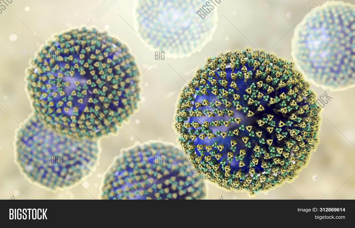 Measles Viruses. 3d Image & Photo (Free Trial) | Bigstock
