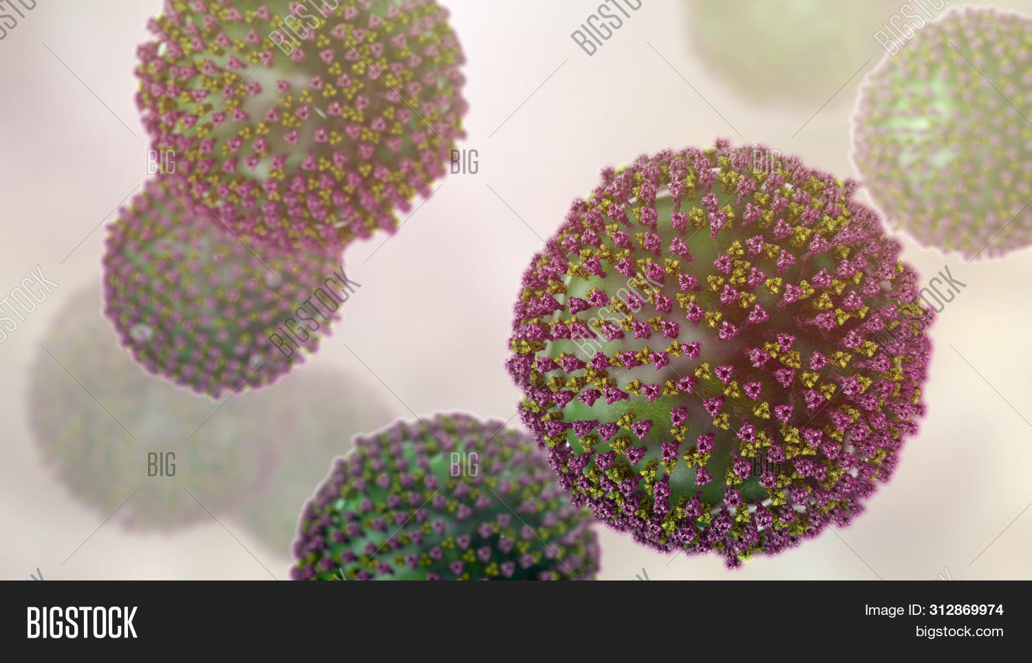 Measles Viruses. 3d Image & Photo (Free Trial) | Bigstock