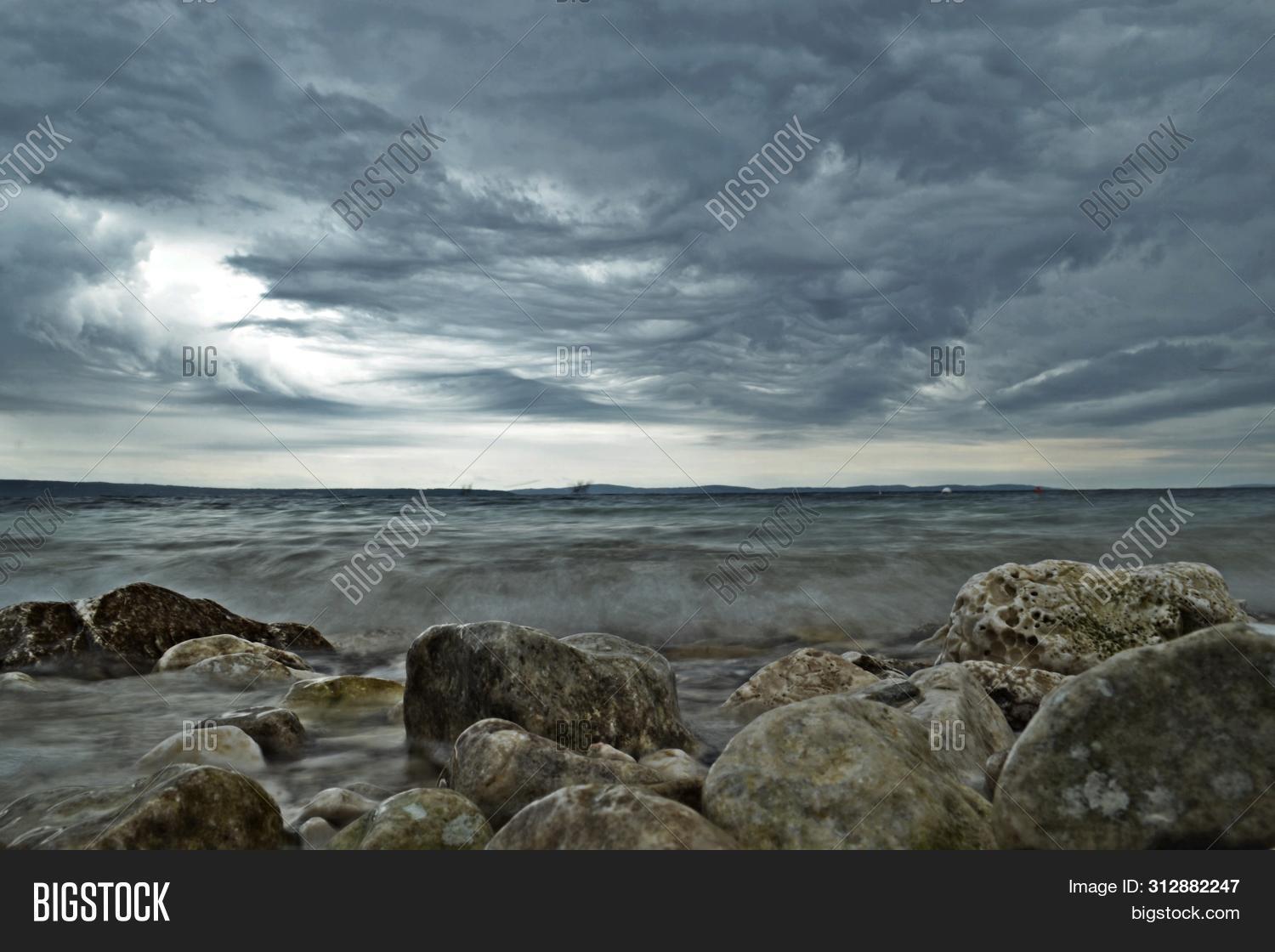 Storm Seascape/ Sea Image & Photo (Free Trial) | Bigstock