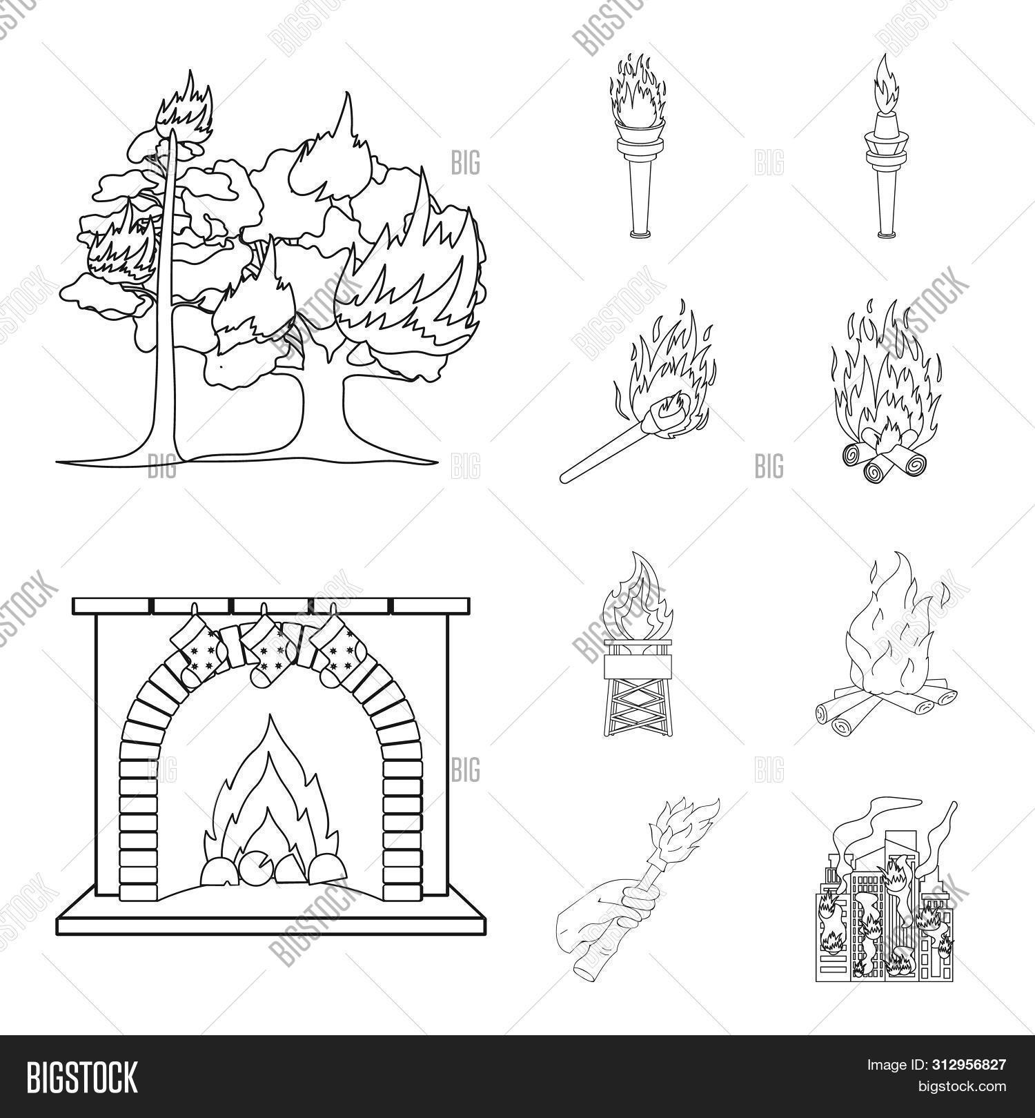 Bitmap Design Fire Image & Photo (Free Trial) | Bigstock