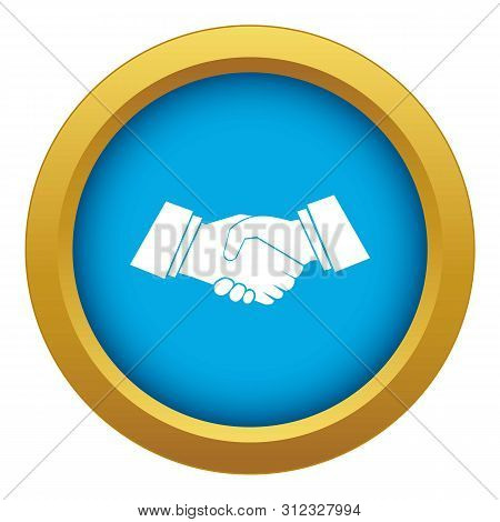 Handshake Icon Blue Vector & Photo (Free Trial) | Bigstock