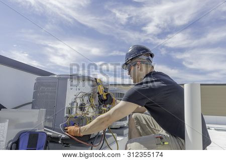 Hvac Tech Working On Image & Photo (Free Trial) | Bigstock