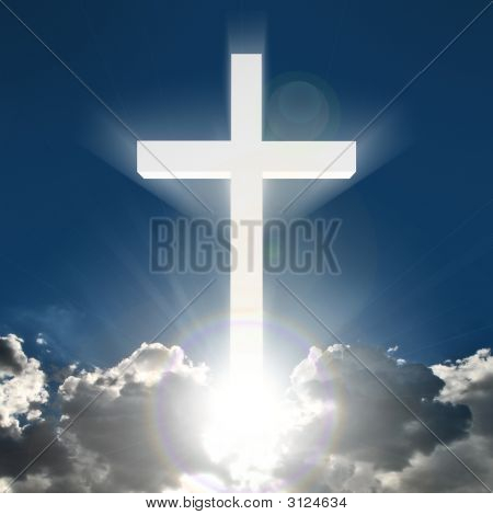 White Cross Beaming Image & Photo (Free Trial) | Bigstock
