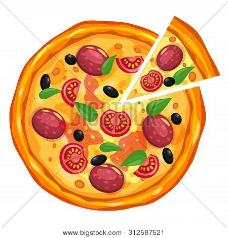 Pizza Triangle Images, Illustrations & Vectors (Free) - Bigstock