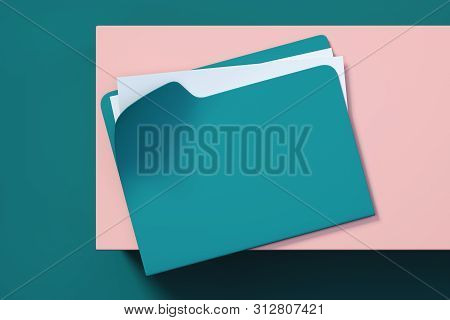 Turquoise Folder Image & Photo (Free Trial) | Bigstock