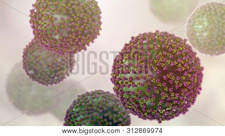 Measles Viruses. 3d Image & Photo (Free Trial) | Bigstock